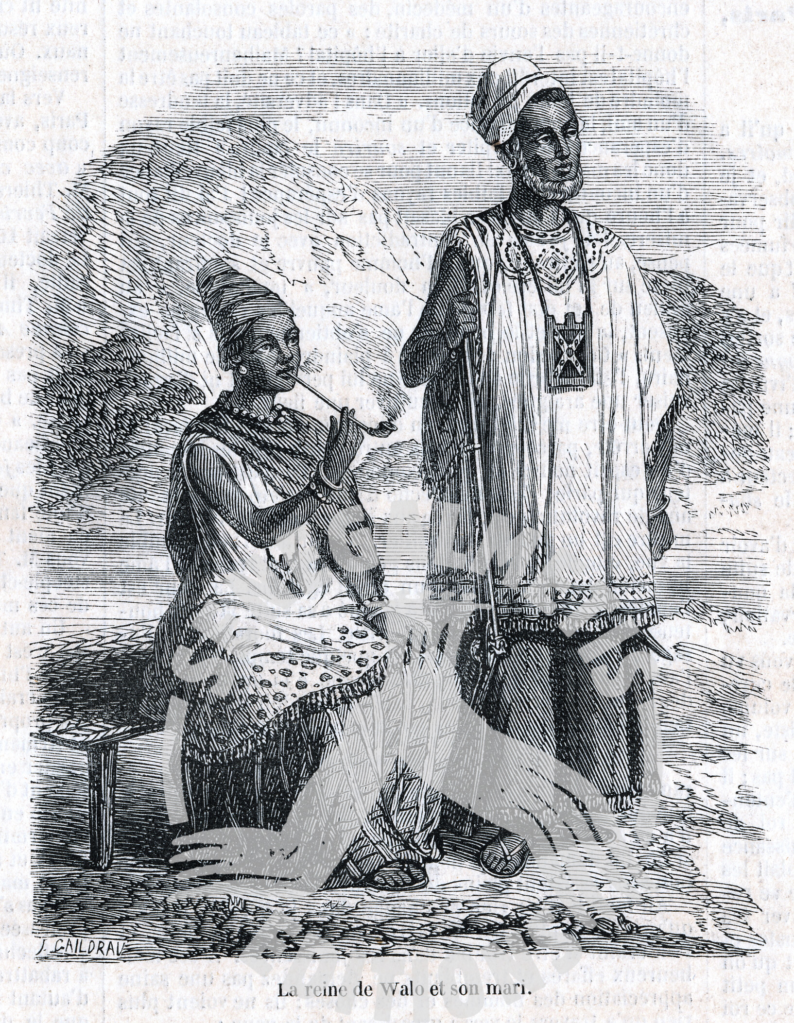 La reine de Walo et son mari - SENEGALMETIS EDITIONS